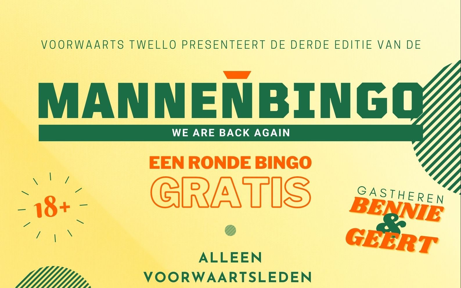 Mannenbingo in recordtijd uitverkocht - Voorwaarts Twello